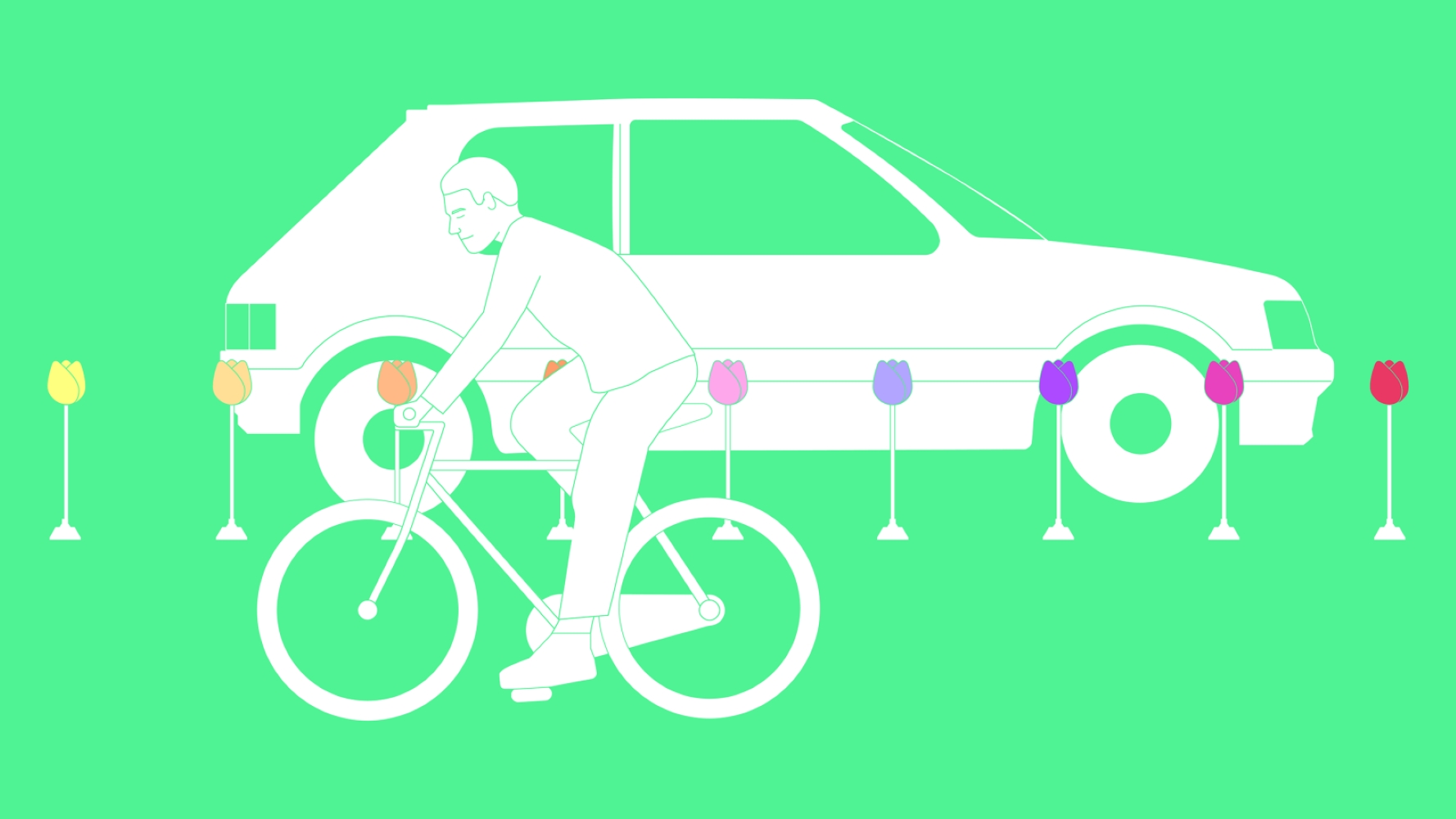 London's first tulip cycle lane: Recycled plastic, inspired design, and ...