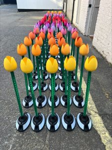 London's first tulip cycle lane: Recycled plastic, inspired design, and ...